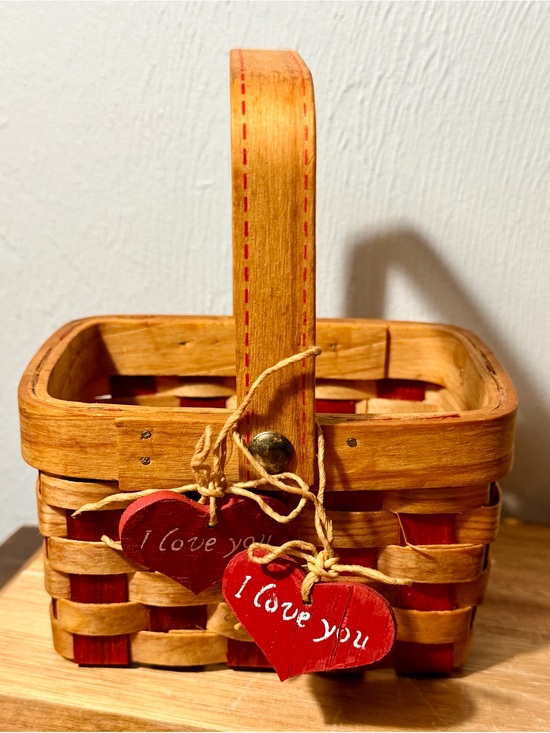 Accents | Vintage Handwoven And Hand Painted Red And Natural Decorative ...